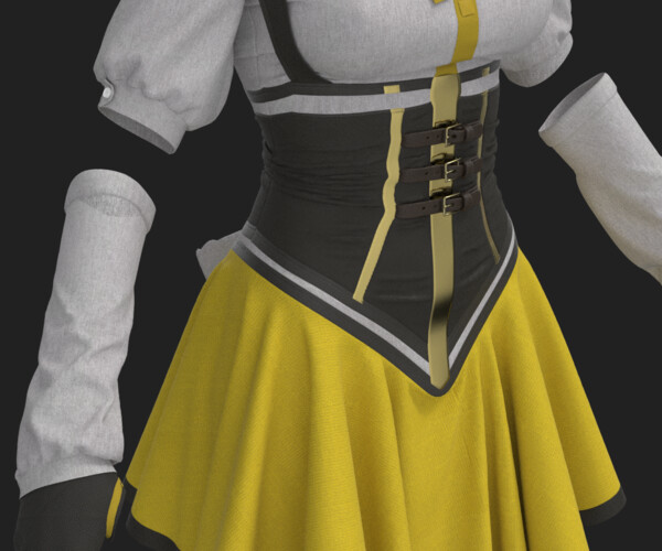 ArtStation - Fan-Art Mami Tomoe Marvelous Designer/Clo3d project + OBJ ...