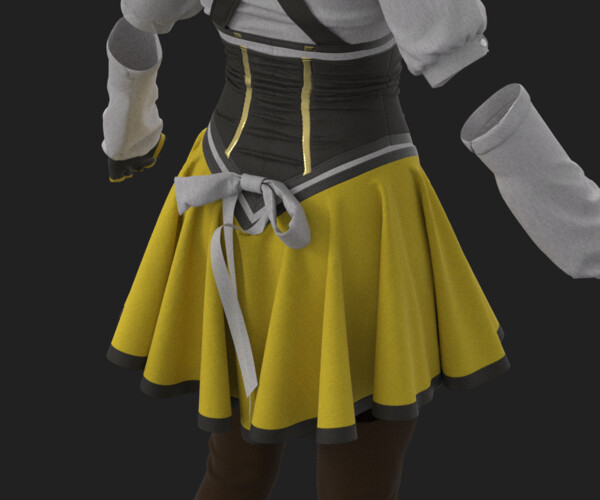 ArtStation - Fan-Art Mami Tomoe Marvelous Designer/Clo3d project + OBJ ...