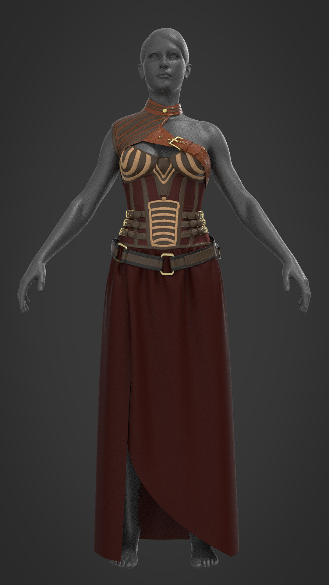 ArtStation - Female Corset Outfit Marvelous/CLO project +OBJ+FBX | Game ...