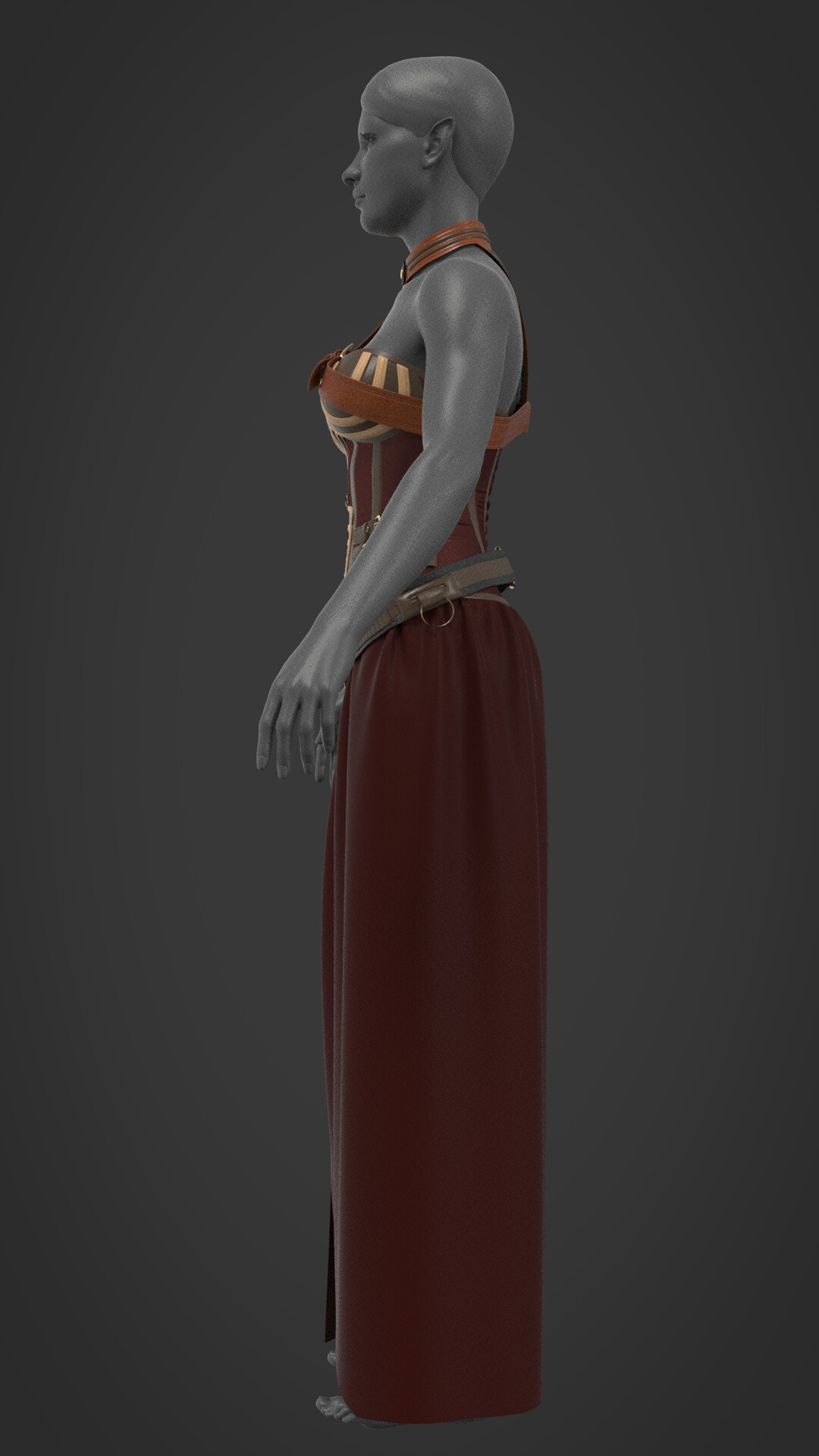 ArtStation - Female Corset Outfit Marvelous/CLO project +OBJ+FBX | Game ...