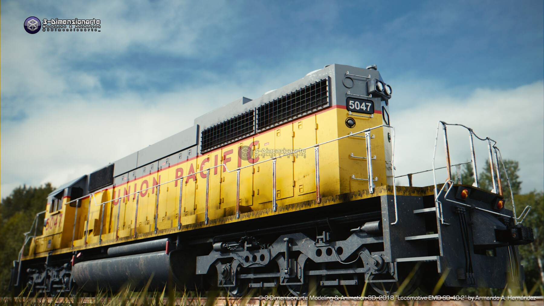 ArtStation - Locomotive EMD SD40-2 - Multitexture! | Resources