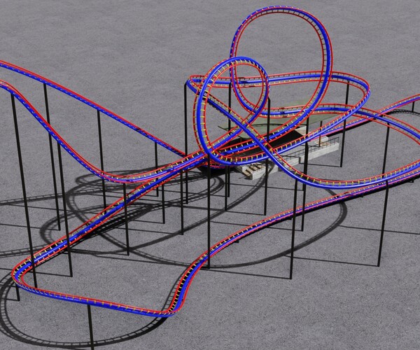 ArtStation - Rollercoaster 3D model | Resources