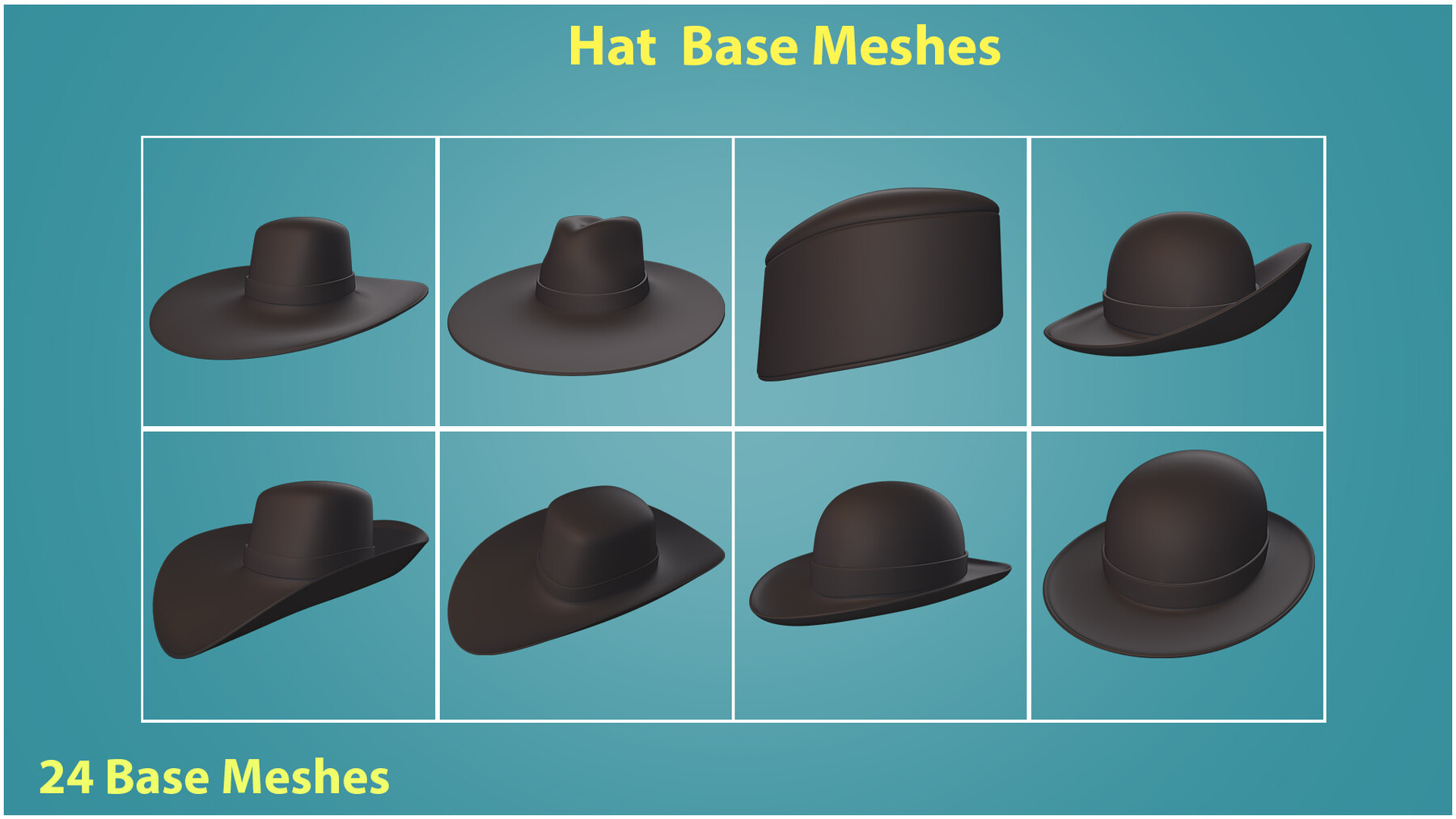 ArtStation - Hat Base Meshes | Resources