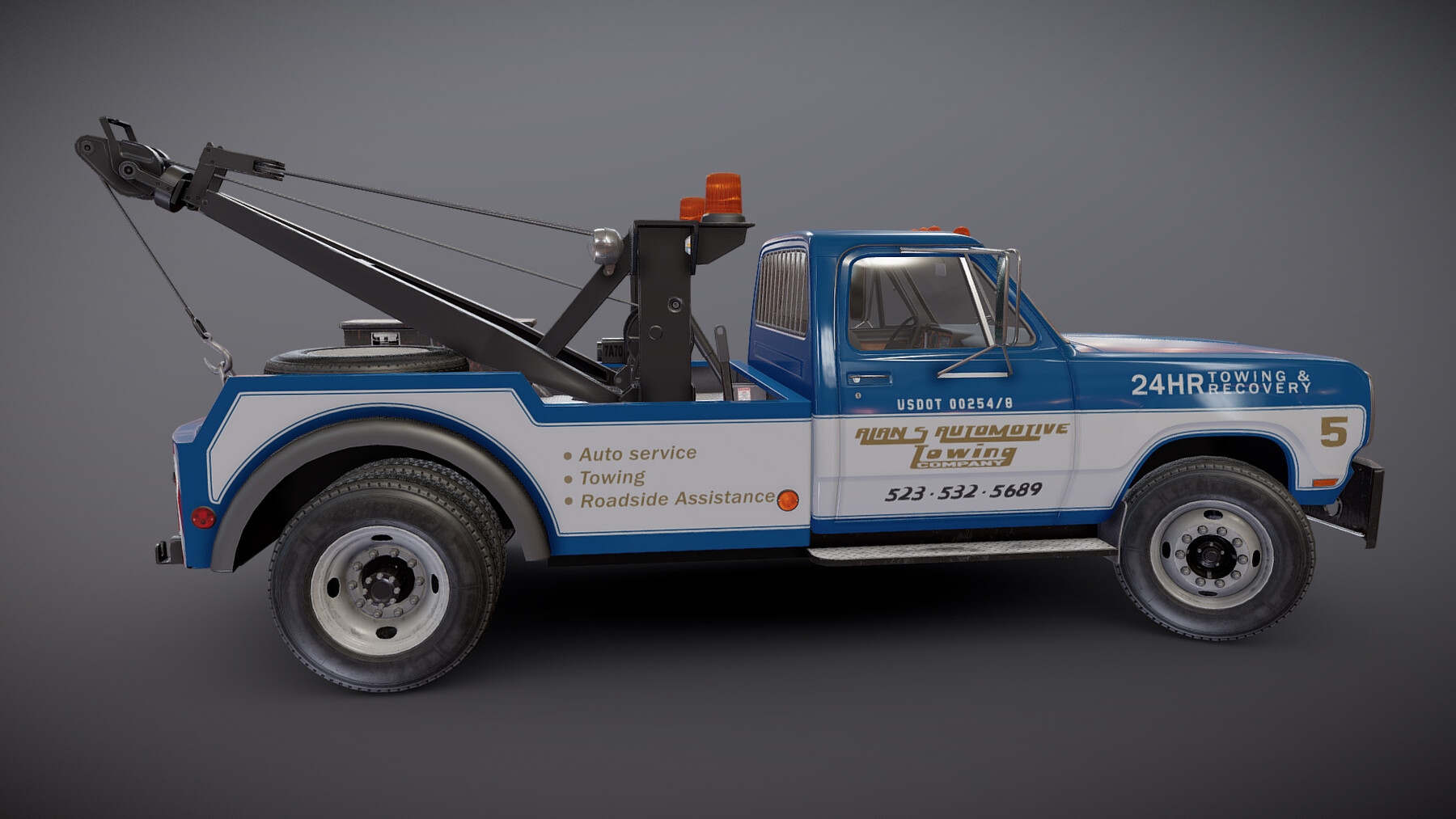 ArtStation - 1978 wrecker tow truck | Game Assets