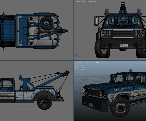 ArtStation - 1978 wrecker tow truck | Game Assets