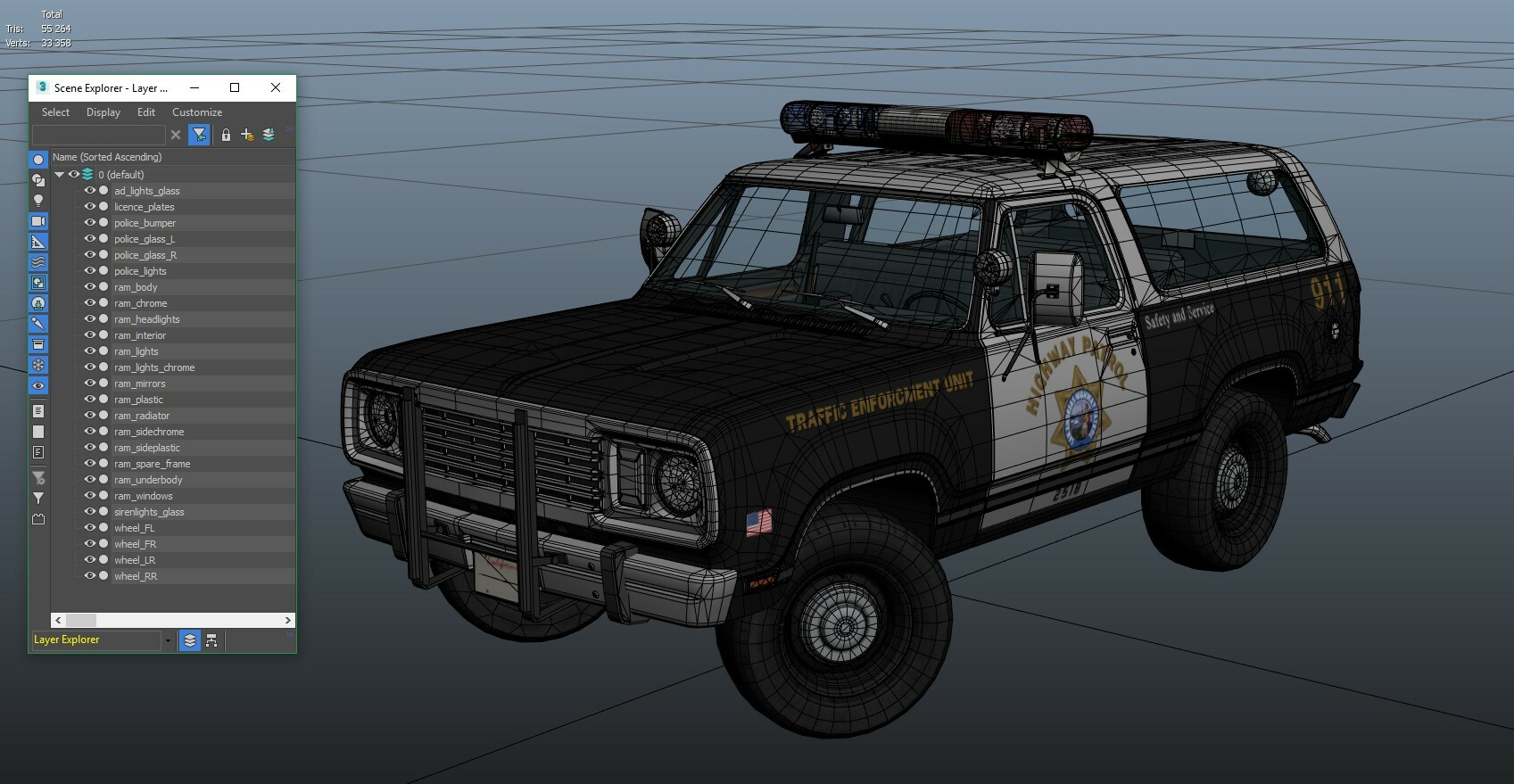ArtStation - Offroad police car | Game Assets