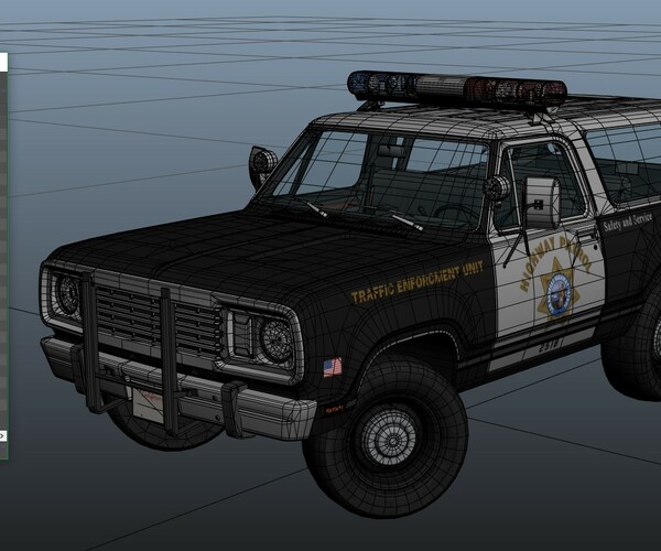 ArtStation - Offroad police car | Game Assets