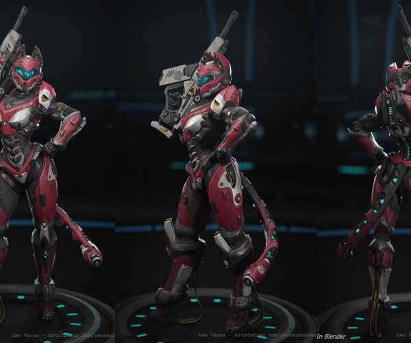 ArtStation - Yui - SpecOps Cat (Realtime Character) | Game Assets