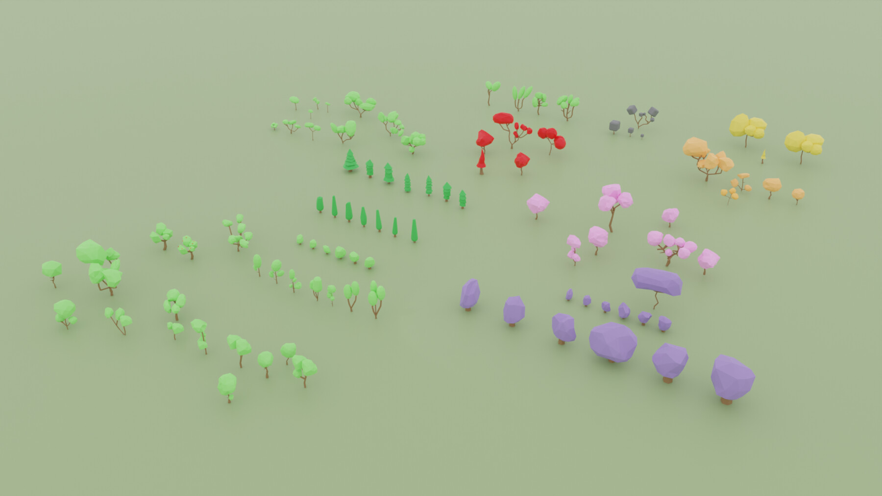 ArtStation - Low Poly Tree Pack | Game Assets