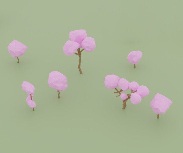 ArtStation - Low Poly Tree Pack | Game Assets