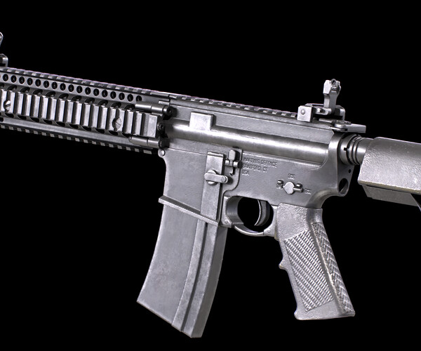ArtStation - MK-18 Rifle PBR Worn Low-poly 3D model | Game Assets