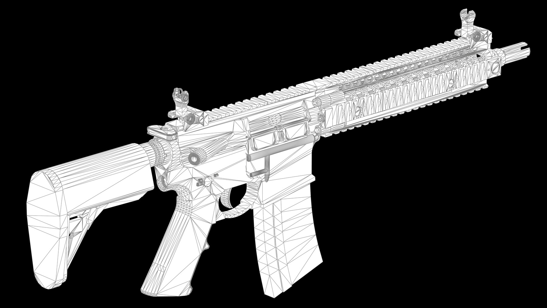 ArtStation - MK-18 Rifle PBR Worn Low-poly 3D model | Game Assets