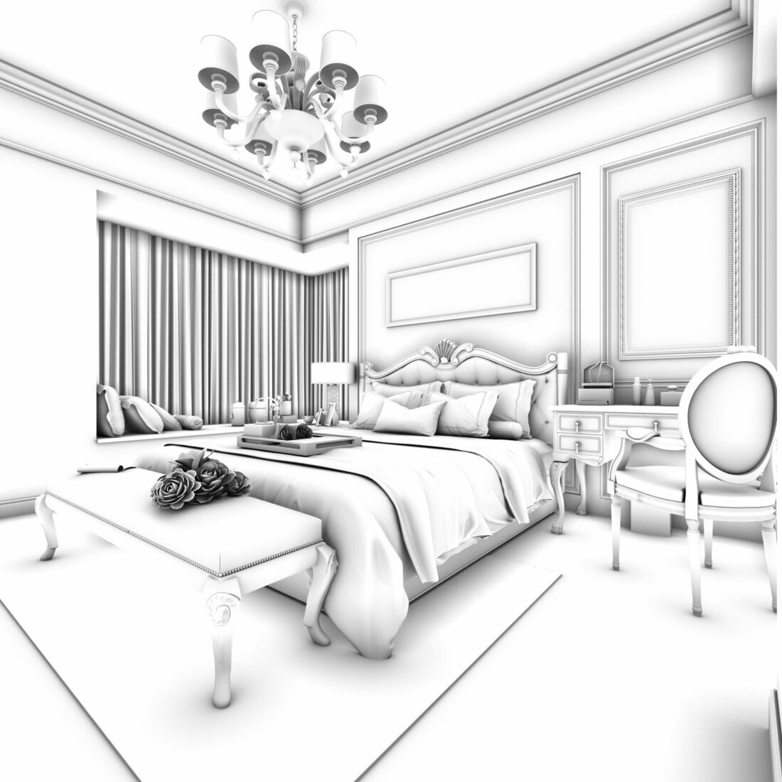 ArtStation - Bedroom - Modern Style - 9448 | Resources