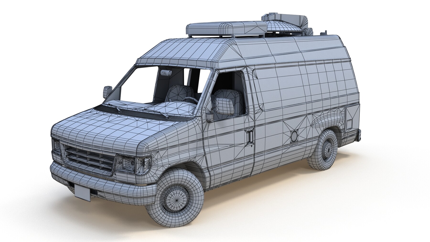 ArtStation - American generic newsvan | Game Assets