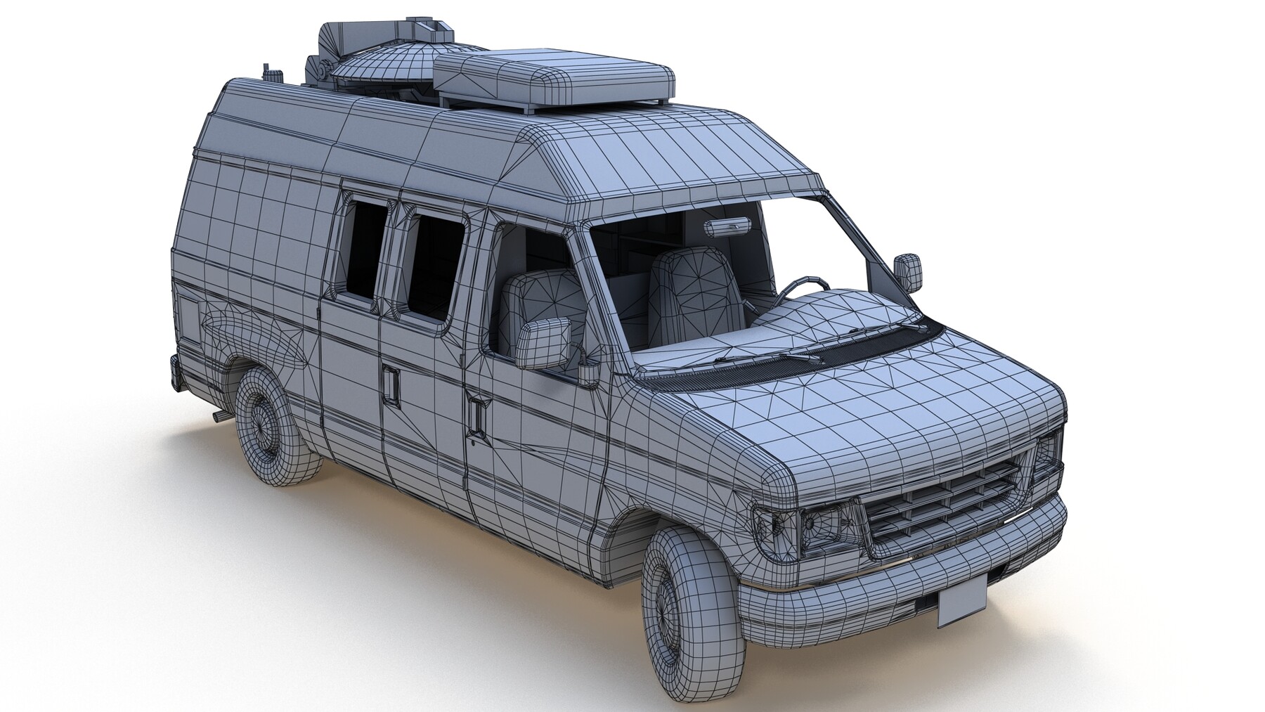 ArtStation - American generic newsvan | Game Assets