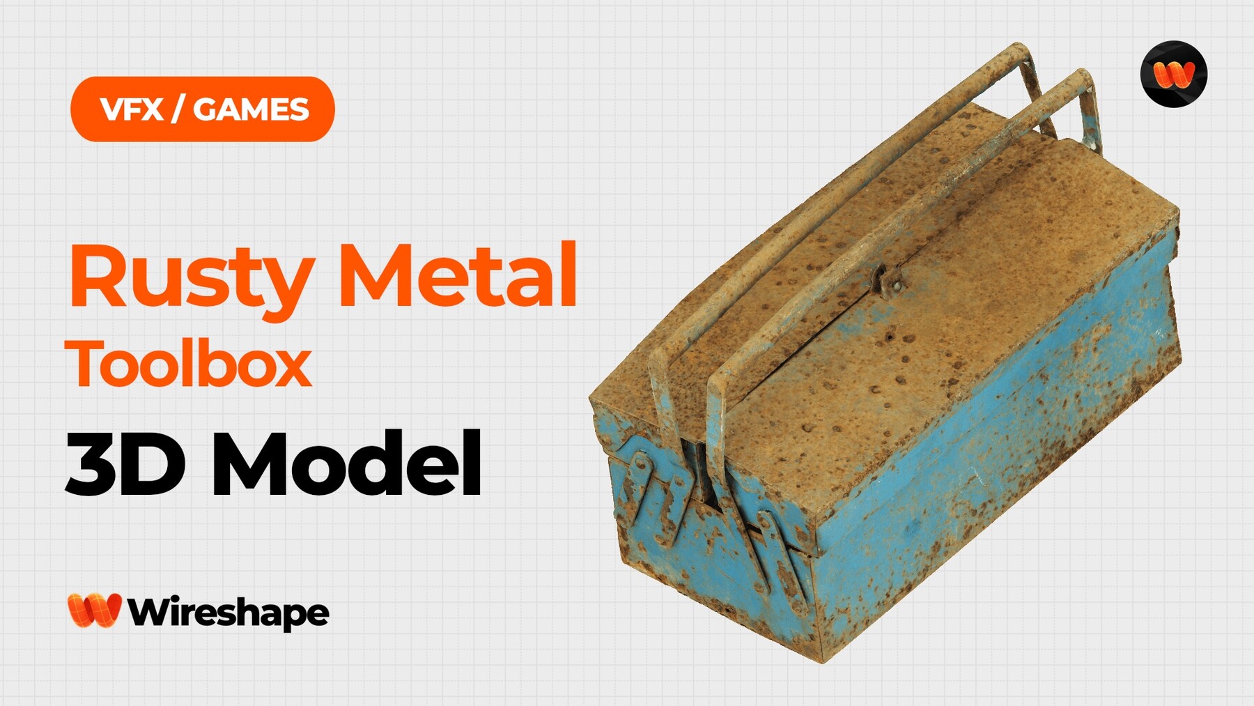 ArtStation - Rusty Metal Toolbox Raw Scanned 3D Model | Resources