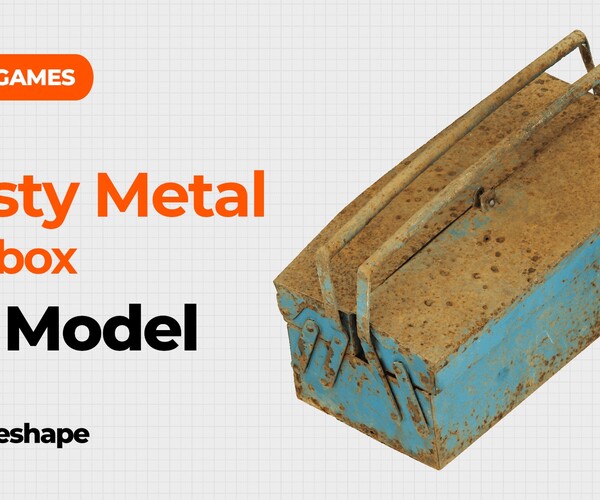 ArtStation - Rusty Metal Toolbox Raw Scanned 3D Model | Resources