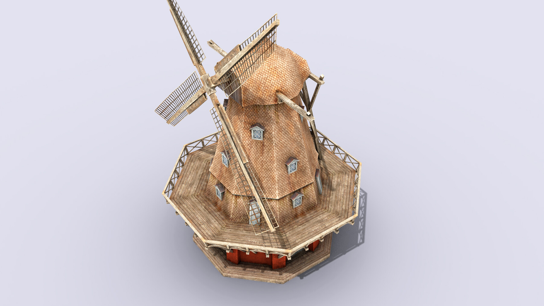 ArtStation - Copenhagen Windmill Low-poly 3D model | Game Assets