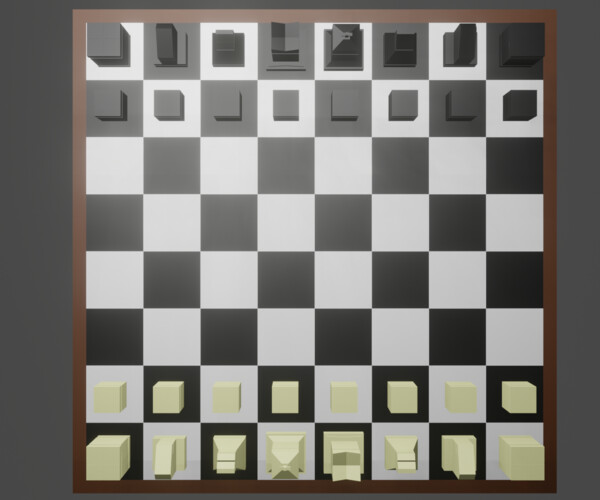 ArtStation - Chess With Cubic Pieces | Game Assets