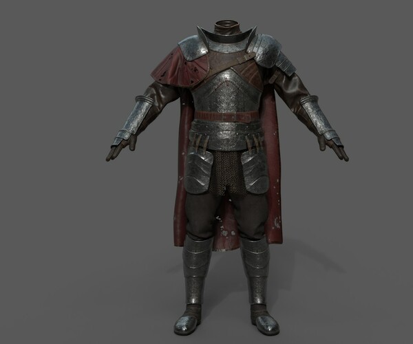 ArtStation - "Red knight" rigged gameready character | Game Assets
