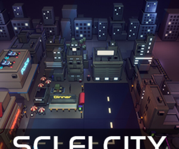 ArtStation - Low Poly Sci Fi City | Game Assets