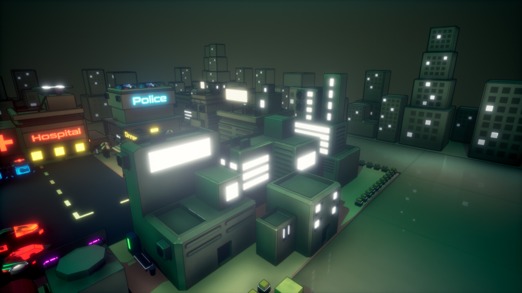 ArtStation - Low Poly Sci Fi City | Game Assets