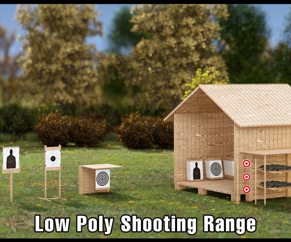 ArtStation - Low Poly Shooting Range Kitbash | Game Assets