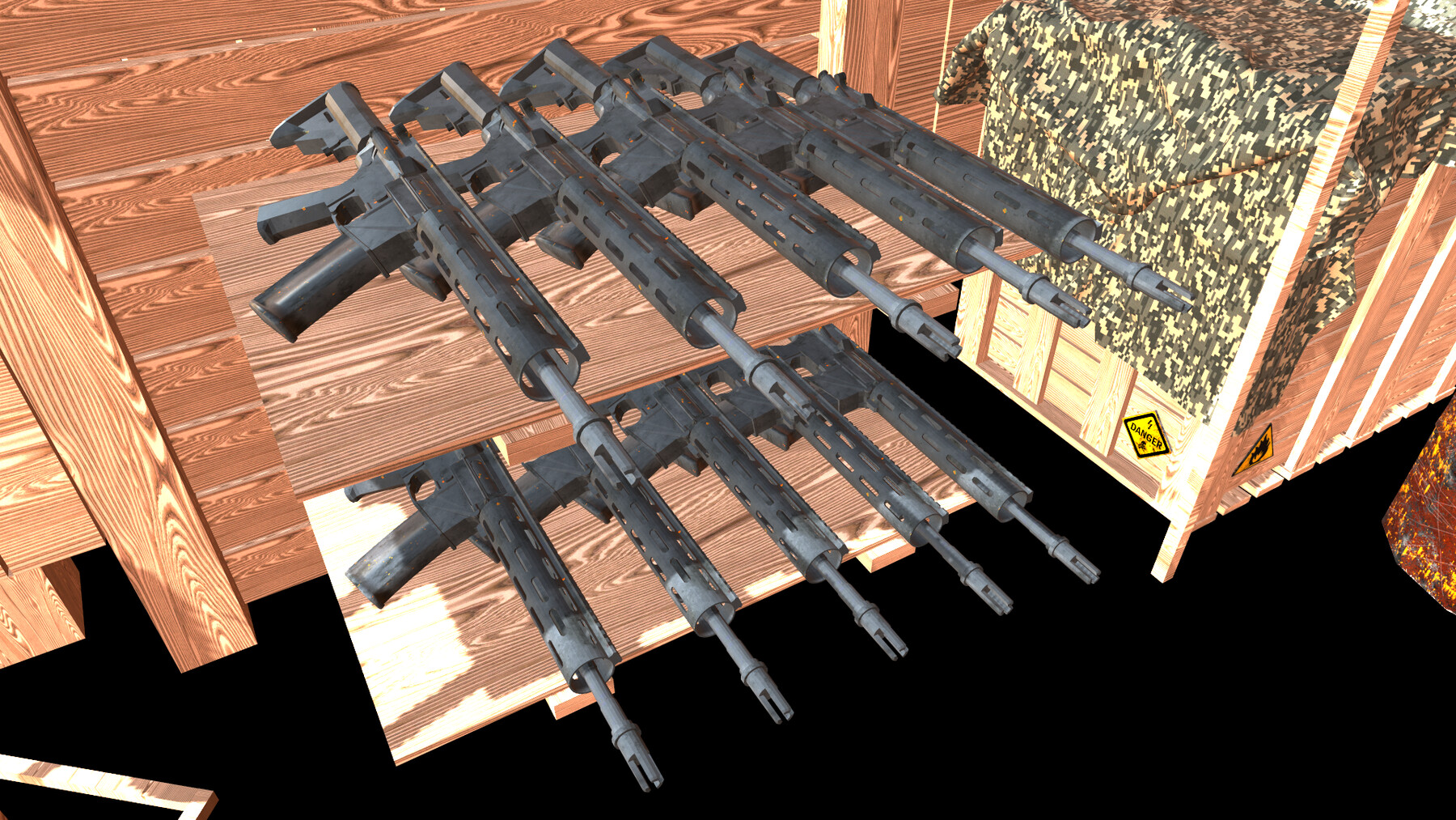 ArtStation - Low Poly Shooting Range Kitbash | Game Assets