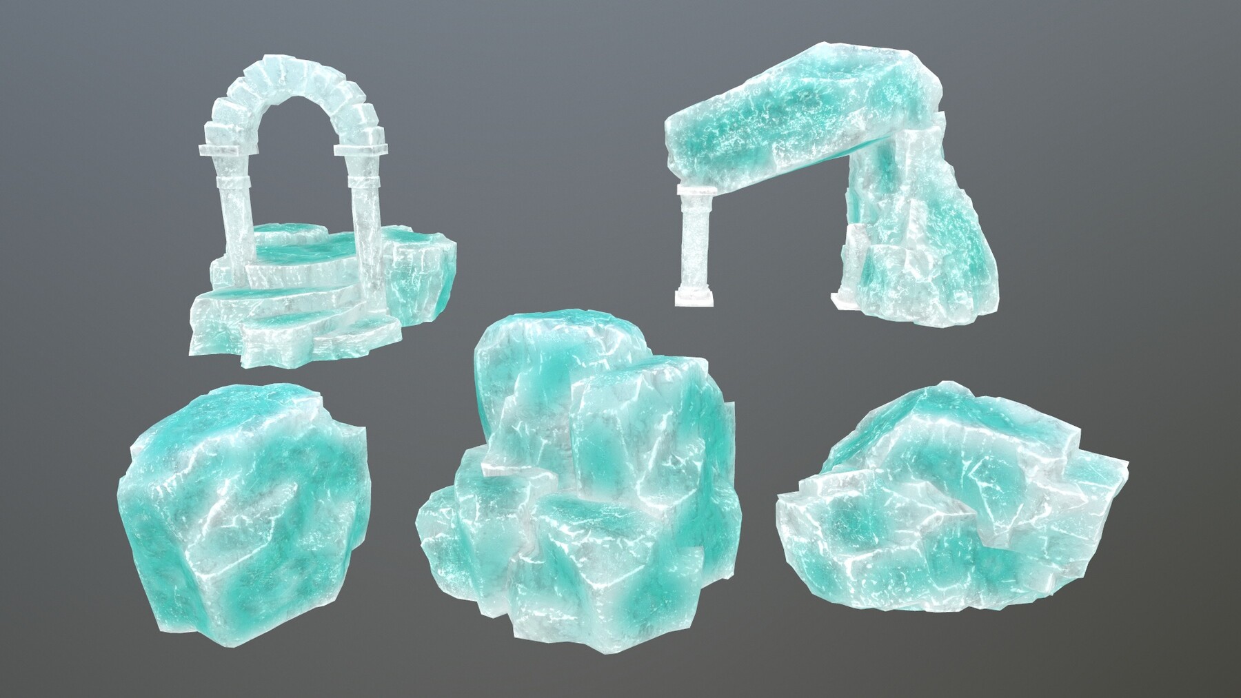 ArtStation - Icy Rock Set | Game Assets