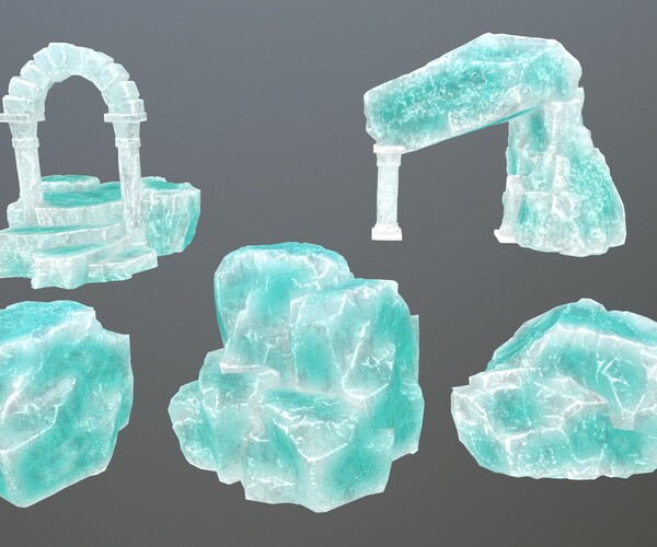 ArtStation - Icy Rock Set | Game Assets