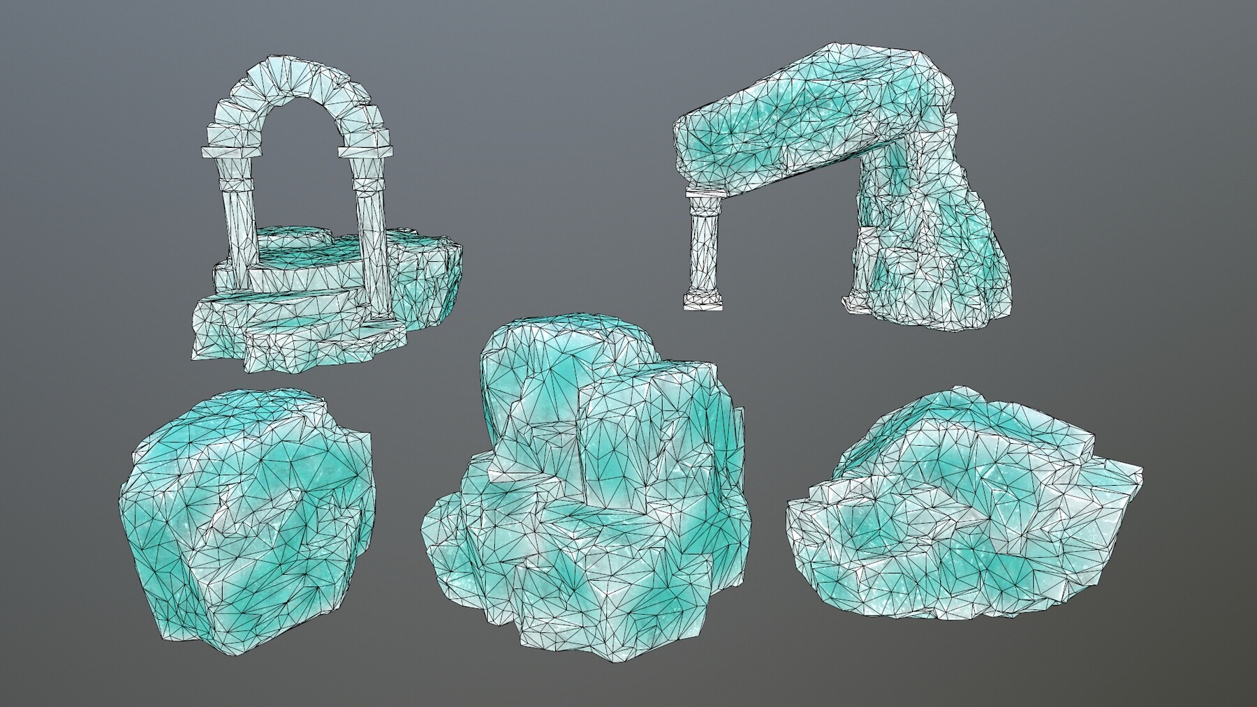 ArtStation - Icy Rock Set | Game Assets