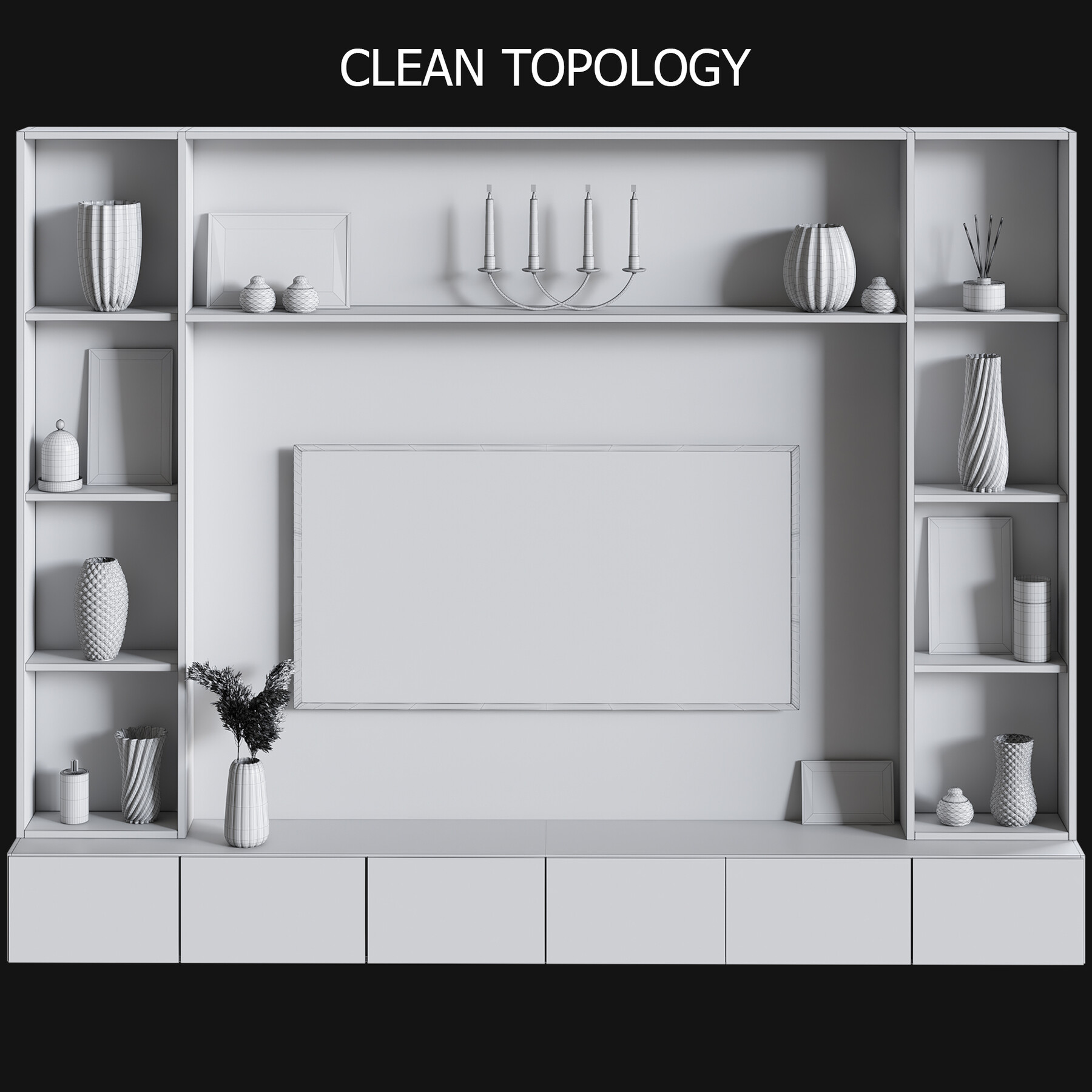 ArtStation - modern TV wall 10 | Resources