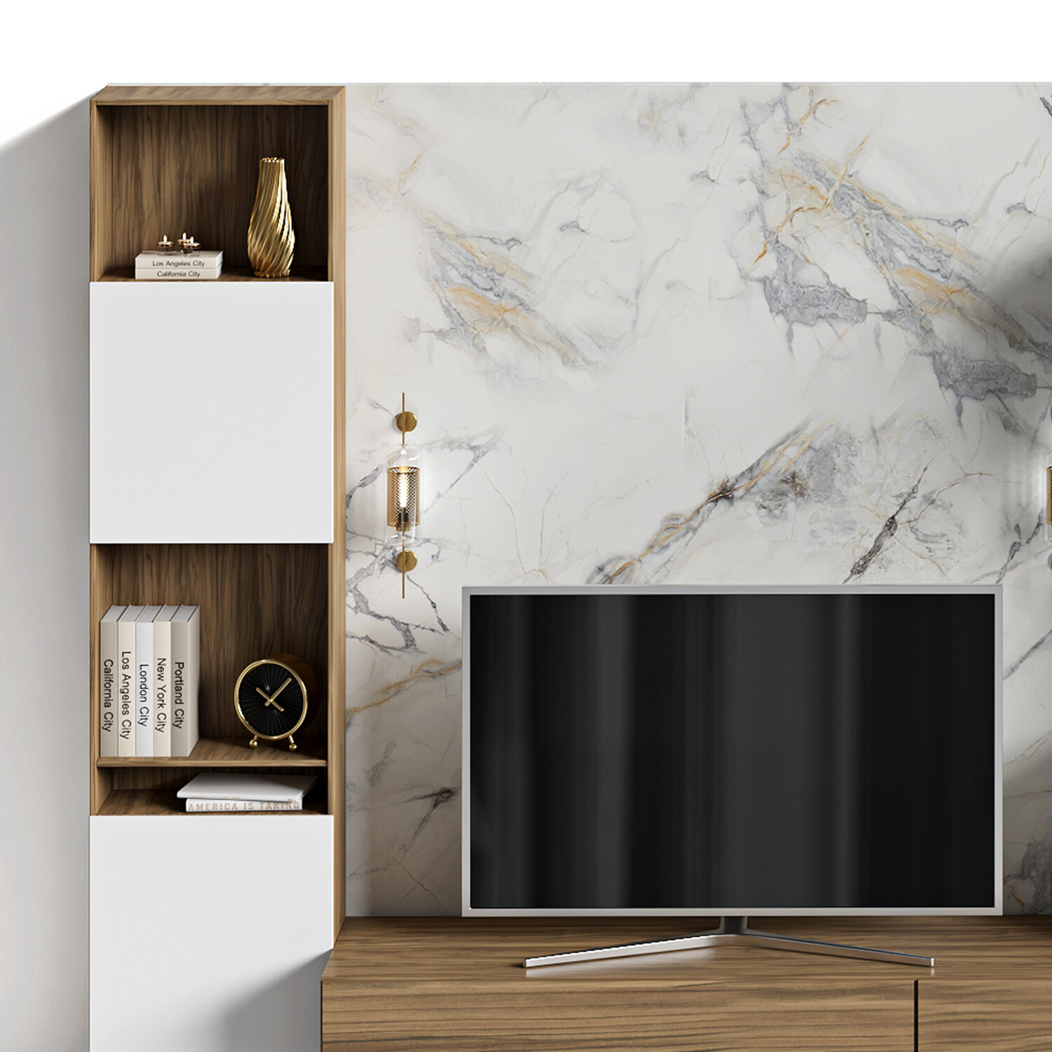 ArtStation - modern TV wall 14 | Resources