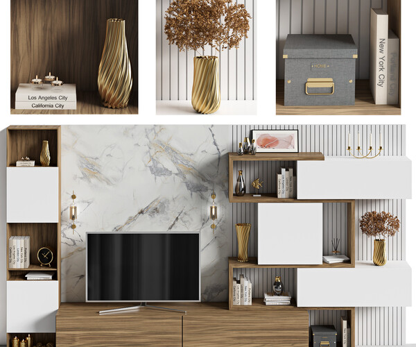 ArtStation - modern TV wall 14 | Resources