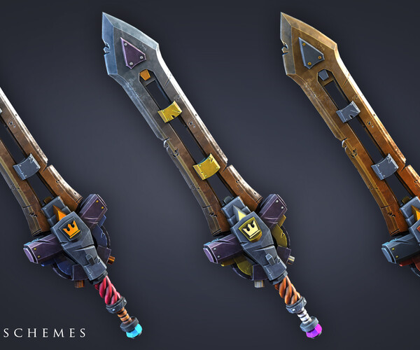 ArtStation - Fantasy Stylized Big Sword | Game Assets