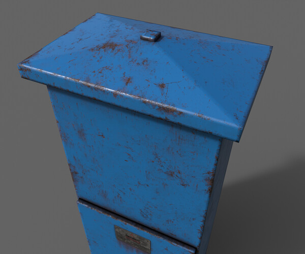 ArtStation - PBR Electric Box (Blue) Ver.4 | Game Assets