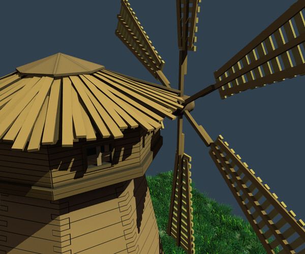 ArtStation - Low-poly windmill | Game Assets