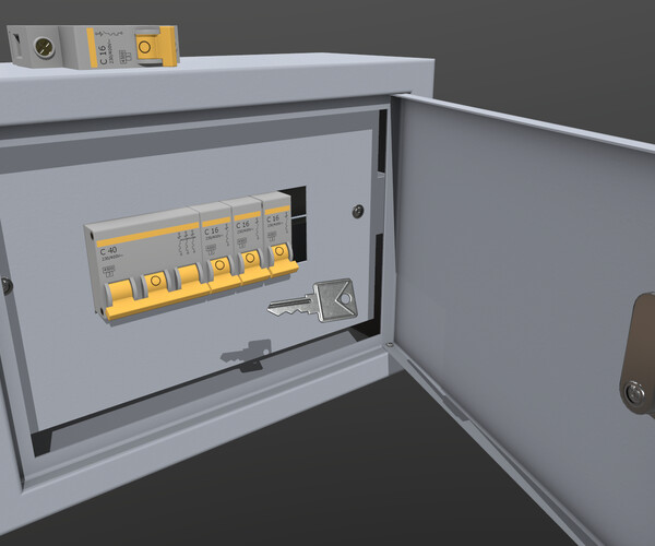 ArtStation - Electrical Fuse Box | Game Assets