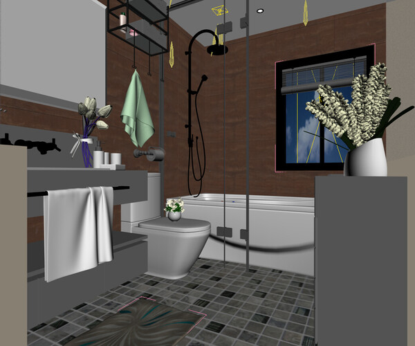 ArtStation - bathroom design complete model 43 | Resources