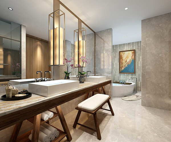 ArtStation - bathroom design complete model 52 | Resources