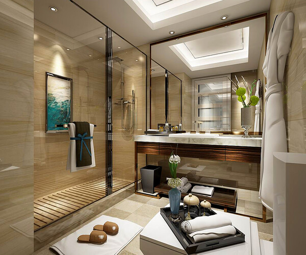 ArtStation - bathroom design complete model 68 | Resources