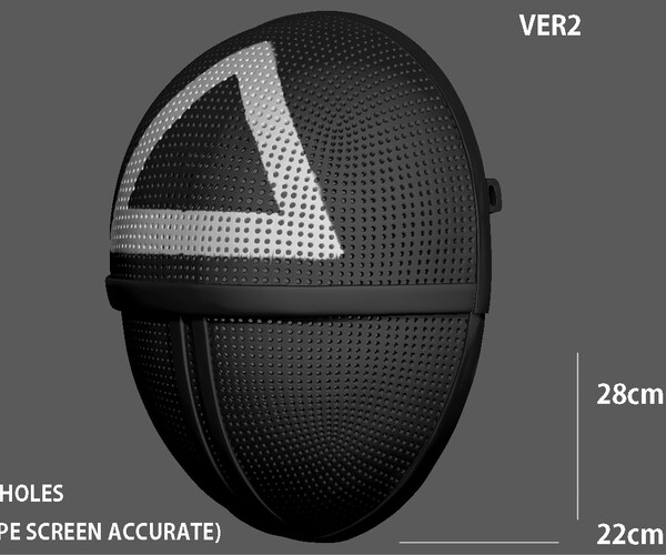 ArtStation - SQUID GAME MASK VER2 1:1 LIFE SIZE COSPLAY PROPS REPLICA ...