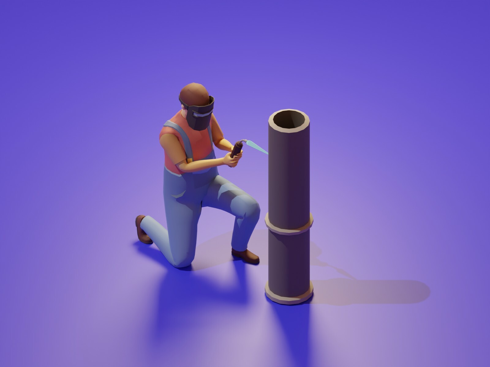 ArtStation - Low Poly 3D Stylized Character Construction Workers ...
