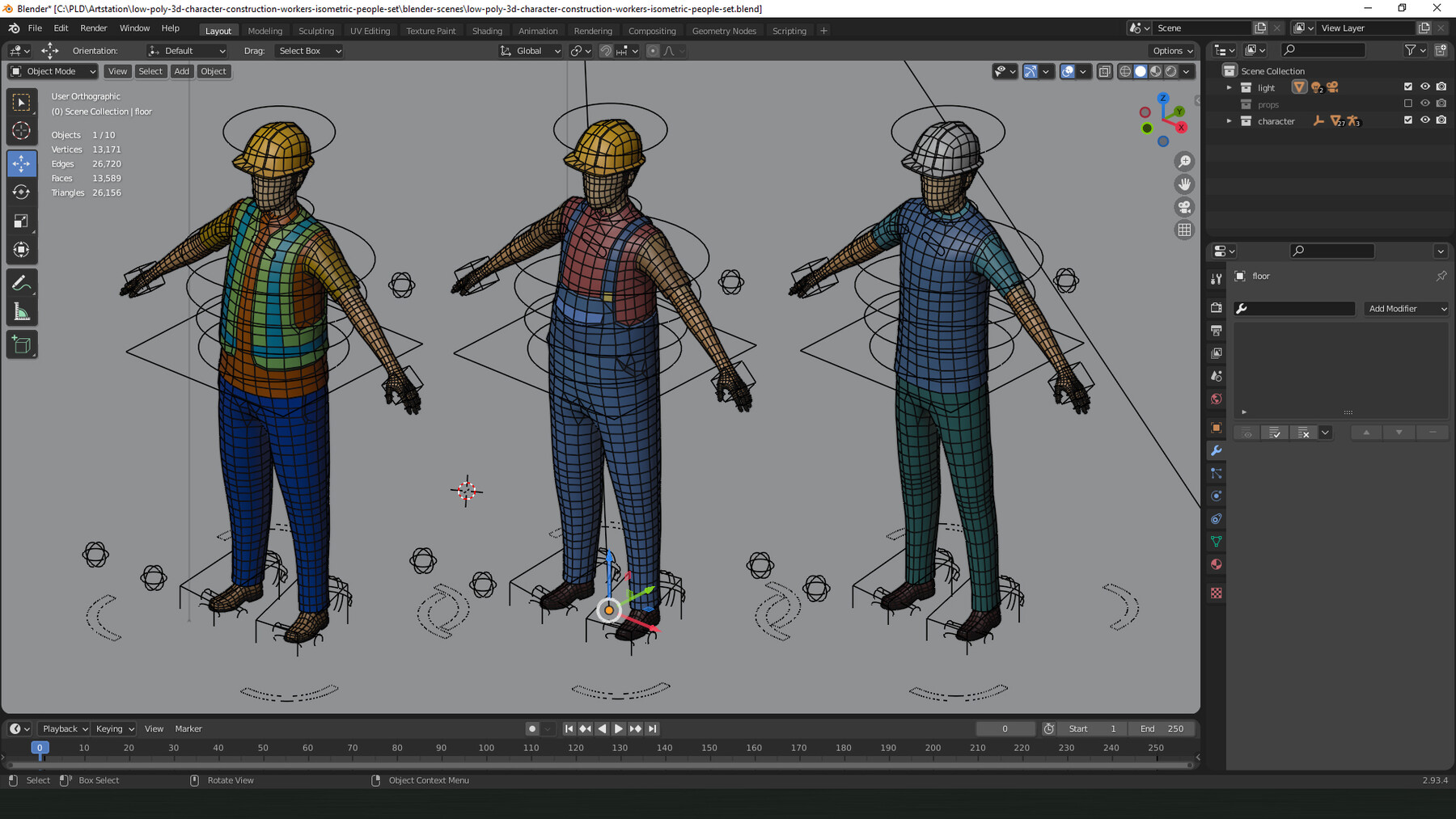 ArtStation - Low Poly 3D Stylized Character Construction Workers ...