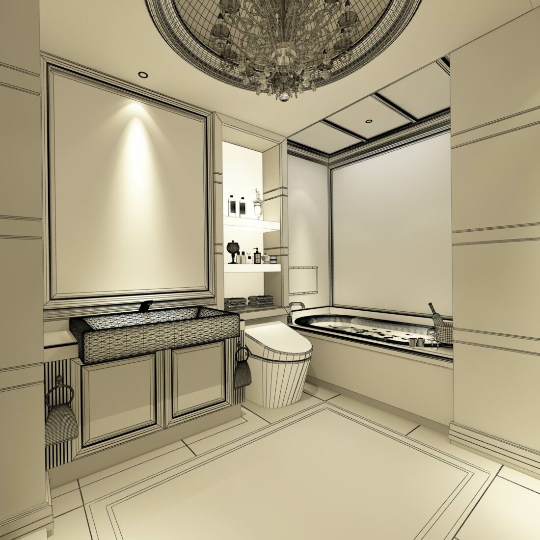 ArtStation - bathroom design complete model 154 | Resources