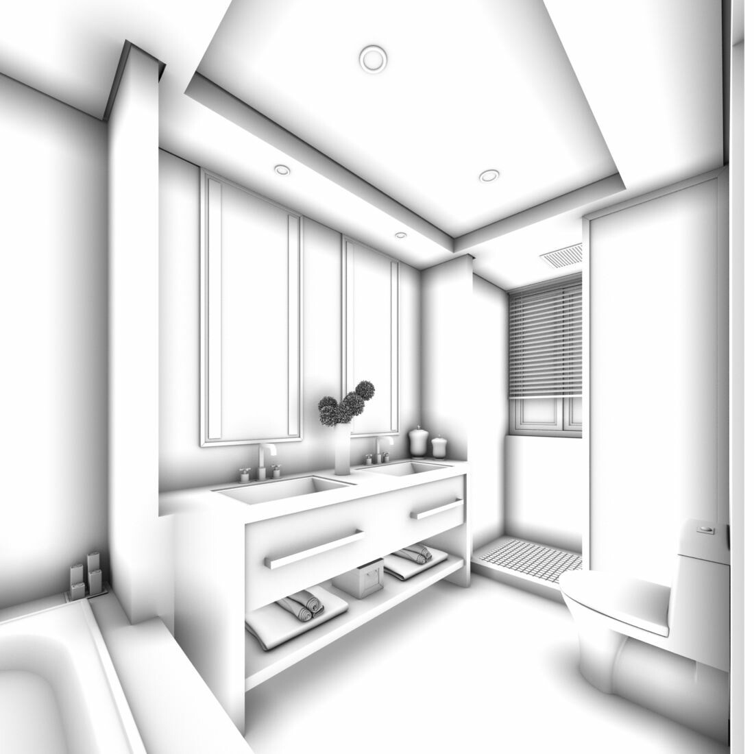 ArtStation - bathroom design complete model 155 | Resources