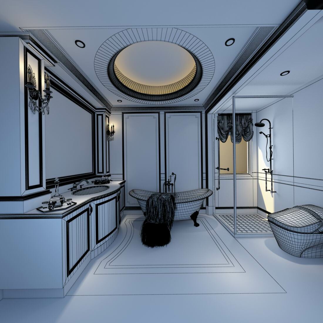 ArtStation - bathroom design complete model 157 | Resources