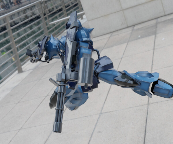 ArtStation - GUNDAM GOUF custom 3D model rigged with realistic texture ...