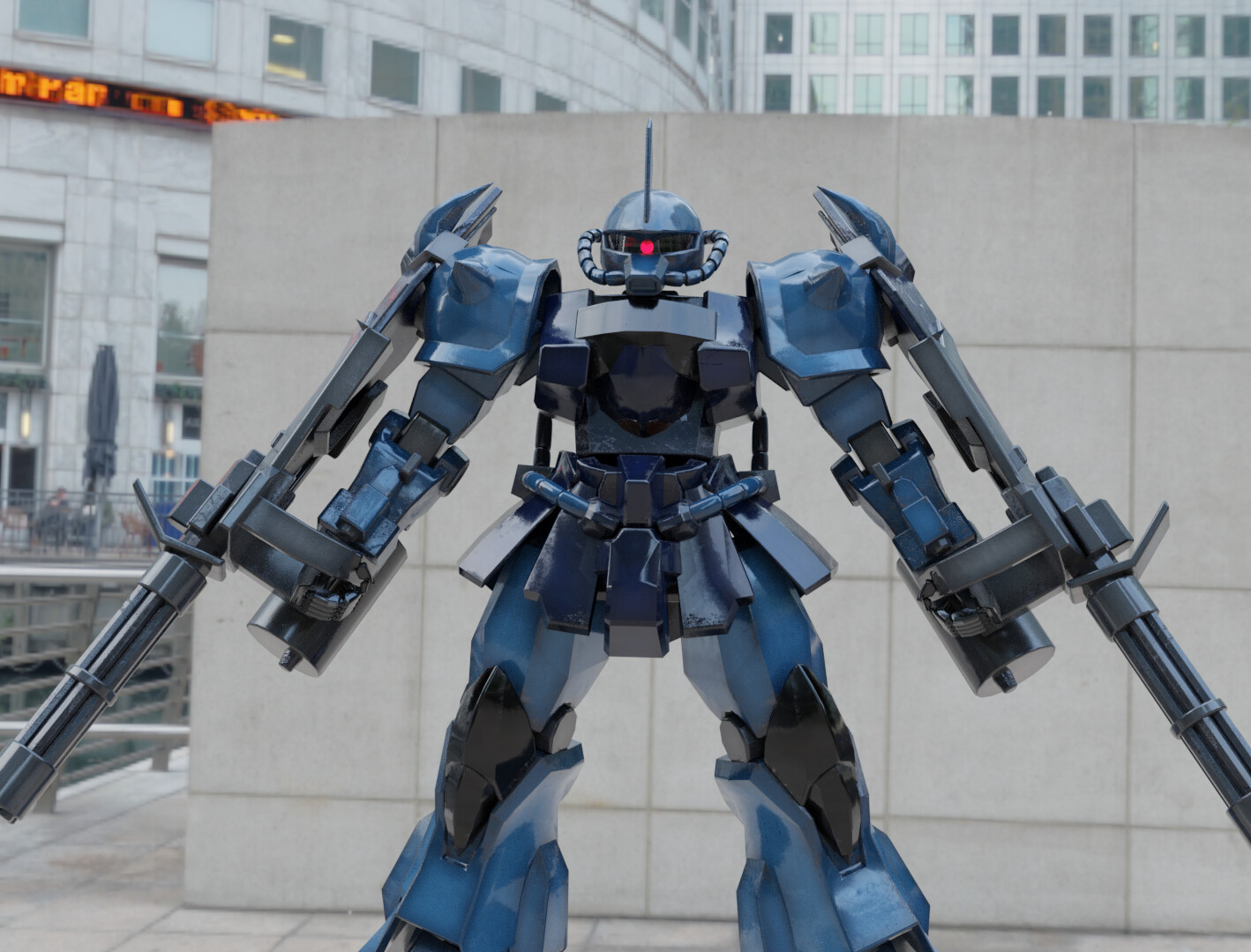 ArtStation - GUNDAM GOUF custom 3D model rigged with realistic texture ...