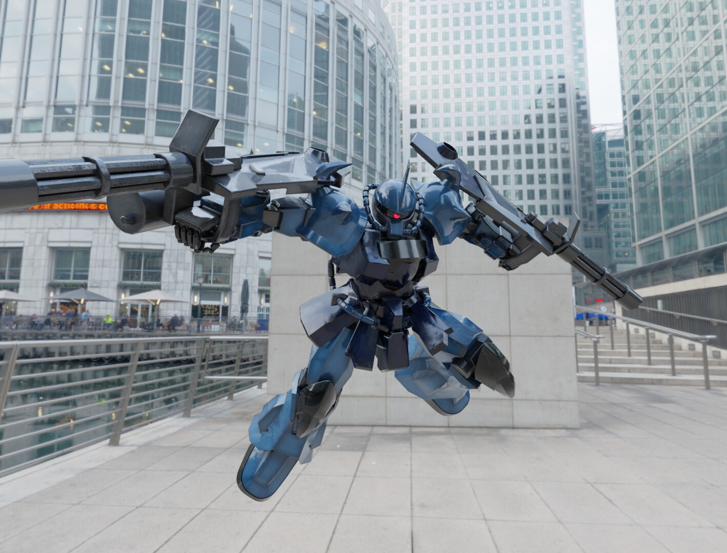 ArtStation - GUNDAM GOUF custom 3D model rigged with realistic texture ...